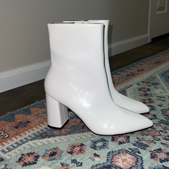 Nasty Gal | Shoes | Croc Block Heel Bootie | Poshmark